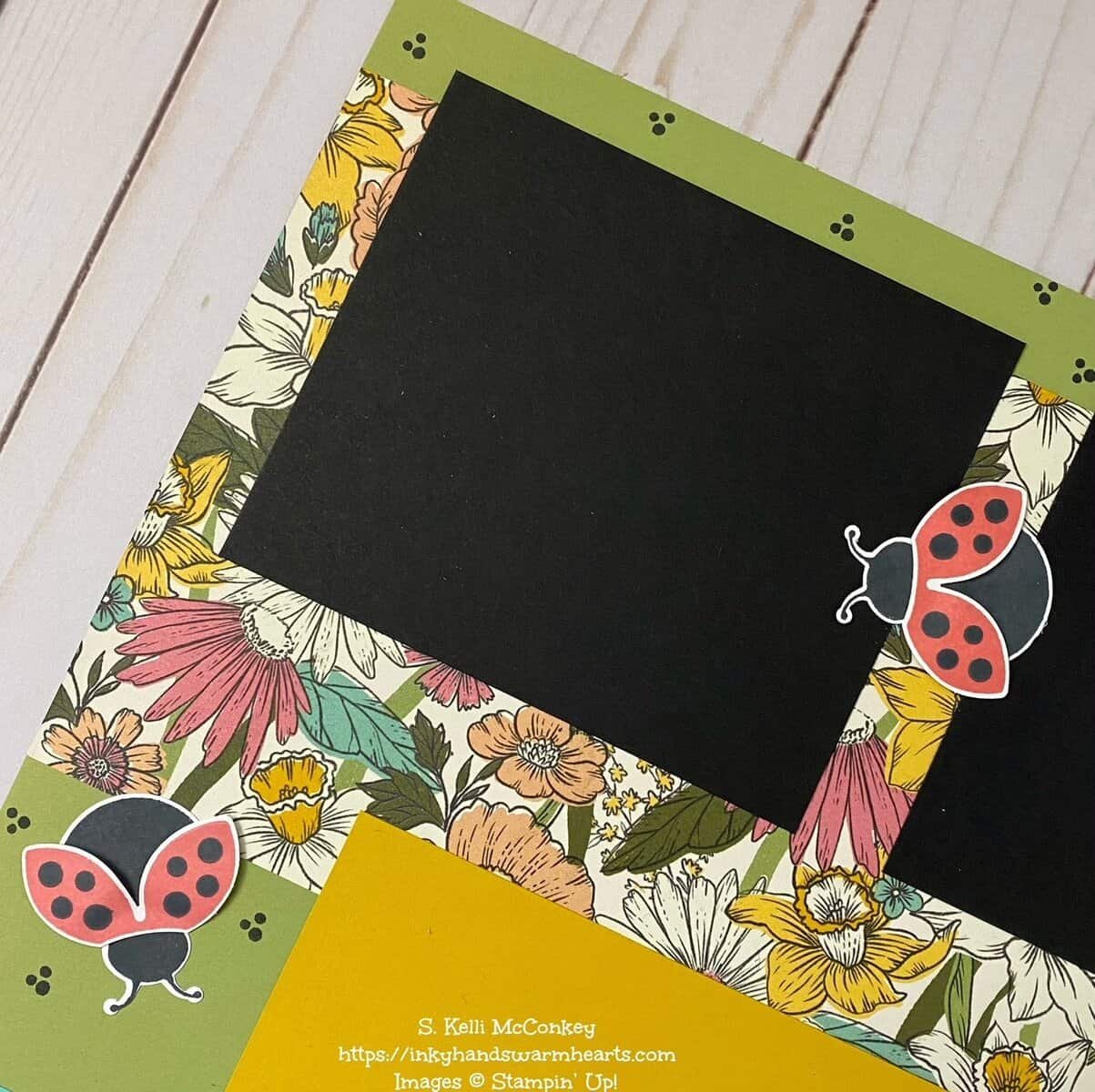 Love Bug Scrapbook Pages using Hello Ladybug Bundle by Stampin' Up!
